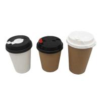 China Wholesale Customized logo Food Grade Eco-friendly Pulp Non Plastic Water-based Coating Hot Drinks Coffee Milk Paper Cups for sale