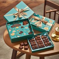China Wholesale Customized Luxury logo Food Grade Chocolate Truffle Kraft Paper Packaging Box Chocolate Gift Box for sale
