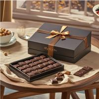 China Wholesale Customized Luxury logo Food Grade Chocolate Truffle Kraft Paper Packaging Box Chocolate Gift Box for sale