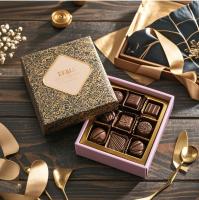 China Luxury Customized Logo Kraft Paper Magnetic Chocolate Truffle Packaging Box Chocolate Gift Box Ribbon for sale