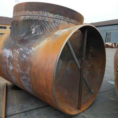 China Polished Surface Sch 40 Weld Fittings Large Butt Welded Tee Wear Resistance for sale
