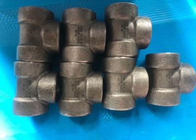 China ASME B16.11 Socket Weld Forged Steel Tee 3000LB 6000LB High Pressure Pipe Fitting for sale