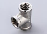 China Stainless Steel 304 Threaded Tee Pipe Fitting 150LB PN25 1/2 to 4 Inch NPT BSPT for sale