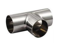 China 10 Inch 304 Stainless Steel Reducing Tee Pipe Fitting Welding Tee 2 Inch Branch for sale
