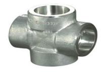 China ASME B16.11 9000LB Forged 4 Way Pipe Connector Stainless Steel 304 Cross 1/8-4 Inch for sale