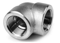 China ASME B16.11 3000LB Forged Steel Threaded 90 Degree Elbow Stainless Steel Pipe Fitting for sale