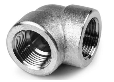 China ASME B16.11 3000LB Forged Steel Threaded 90 Degree Elbow Stainless Steel Pipe Fitting for sale