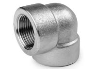 China ASME B16.11 3000LB Forged Steel Threaded 90 Degree Elbow Stainless Steel Pipe Fitting for sale