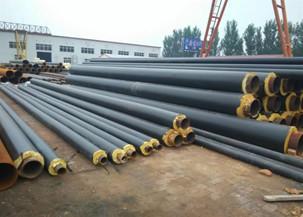 China Pre-Insulated Steel Pipe Polyurethane Foam Insulation HDPE Jacket DN25-DN1400 for sale