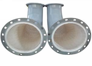 China ASTM A106 30 Degree Q235 8mm Ceramic Lined Pipe Elbow Alumina Lined Elbow for sale