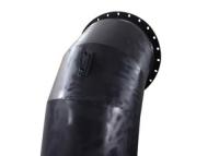 China ASTM A106 30 Degree Q235 8mm Ceramic Lined Pipe Elbow Alumina Lined Elbow for sale