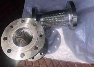 China 304 Stainless Steel Wire Braided Expansion Joint DN8-400 Corrugated Metal Hose with Flange for sale