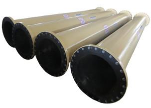 China Dn600 Slurry Uhmwpe Mining Rubber Lined Steel Pipe for sale