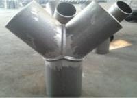 China Pipeline Y - Shaped Butt Welded Tee Pipe Fittings for sale