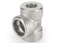 China ASME B16.11 Socket Weld Tee 3000LB 6000LB Stainless Steel 304 316 High Pressure Pipe Fitting for sale
