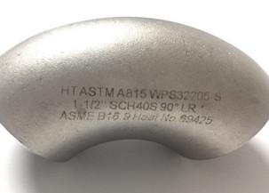 China ASME B16.28 ASTM A815 Duplex 2507 WPS32750 Stainless Steel Elbow Pipe Fittings 1/2-24 Inch for sale