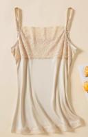 China 100% Knitted Sexy Silk Nightwear Lingerie Softly Contouring  Camisole Underwear for sale