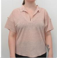 China 100% Linen Tops Midweight Linen Natural Fibre Custom Linen Short-Sleeved Shirt for sale