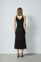 China Custom Stretch Knit Dress Black Halter Fishtail Pants And Dress for sale