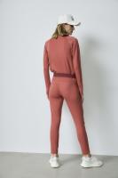 China Terracotta Pants And Dress Long Sleeve Half Zip Tracksuit Set For Spring Summer Fall for sale