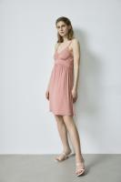 China Lace Trimmed Babydoll Nightgown 36in -37in Silk Babydoll Nightie for sale