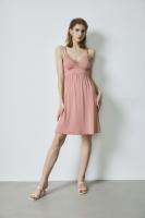 China Lace Trimmed Babydoll Nightgown 36in -37in Silk Babydoll Nightie for sale