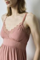 China Lace Trimmed Babydoll Nightgown 36in -37in Silk Babydoll Nightie for sale