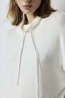 China Long Sleeve Soft Knit Hoodie Women'S Wide Leg Cargo Pant All White Loungewear Set for sale