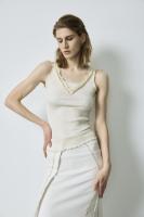 China Elegant Silk Lingerie Seamless  Lace Trim Silk Camisole Underwear For Sensitive Skin for sale