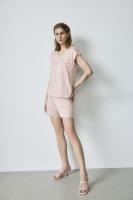 China Pink Silk Sleepwear 100% Mulberry XS - XL Size Women'S Custom Pajama Set for sale