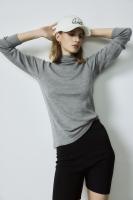 China Custom Wool Base Layer 100% Pure Hooded Balaclava Wool Long Sleeve Top for sale