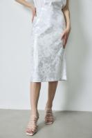 China Custom White Sequin Dress Leaf Pattern Sleeveless Midi Dress  XS S Size for sale