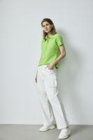 China OEM ODM Basic Tops Green Short Sleeve Polo Shirt Slim Fit  White Wide Leg Cargo Pants for sale