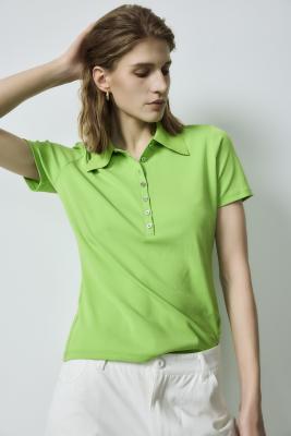 China OEM ODM Basic Tops Green Short Sleeve Polo Shirt Slim Fit  White Wide Leg Cargo Pants for sale