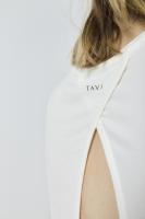 China White Back Fashion Vest Cutout Tank Top 24 - 29in  Off White Wrinkled Midi Skirt for sale
