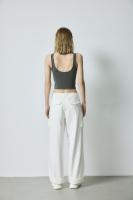 China Heathered Charcoal Cropped Tank Top  Warm Womens Henley for sale