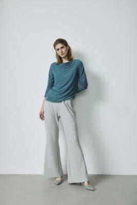 China Long Sleeved Short Collar Shirt Green Cotton Polyester Shirt Wool Loop Work To Weekend for sale