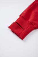 China Vibrant Red Cotton Fleece Sweatshirt for Women for sale