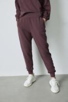 China Burgundy Oversized Sweatshirt Sportswear Half Zip Hooded Loungewear Set Soft Cotton for sale