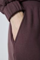 China Burgundy Oversized Sweatshirt Sportswear Half Zip Hooded Loungewear Set Soft Cotton for sale