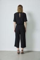 China Solid Color Black Loungewear Jumpsuit XS - XL Size Ladies Pyjamas Sets for sale