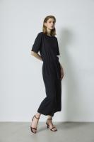 China Solid Color Black Loungewear Jumpsuit XS - XL Size Ladies Pyjamas Sets for sale