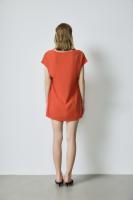 China Side Pocket Short Sleeve Mini Dress 84 - 86cm S Size Soft Stretch Pants And Dress for sale