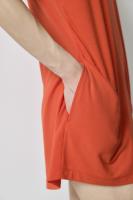 China Side Pocket Short Sleeve Mini Dress 84 - 86cm S Size Soft Stretch Pants And Dress for sale