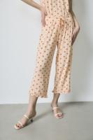 China Customizable 3 4 Length Jumpsuit Peach Floral 97cm - 107cm Dressy Jumpsuits For Women for sale
