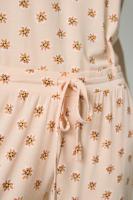 China Customizable 3 4 Length Jumpsuit Peach Floral 97cm - 107cm Dressy Jumpsuits For Women for sale