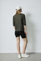 China Biking Olive Green  Basic Shirts Womens 3 4 Sleeve Raglan T Shirt for sale
