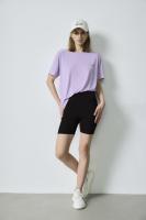 China 96 - 112cm Basic Tops Oversized Lilac  Snake Graphic Tee Biker Short Set 2 Piece for sale