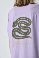 China 96 - 112cm Basic Tops Oversized Lilac  Snake Graphic Tee Biker Short Set 2 Piece for sale