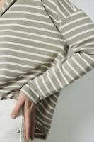 China Loop Fabric Soft Striped Hoodie Gentle On Skin Sweatshirt for sale